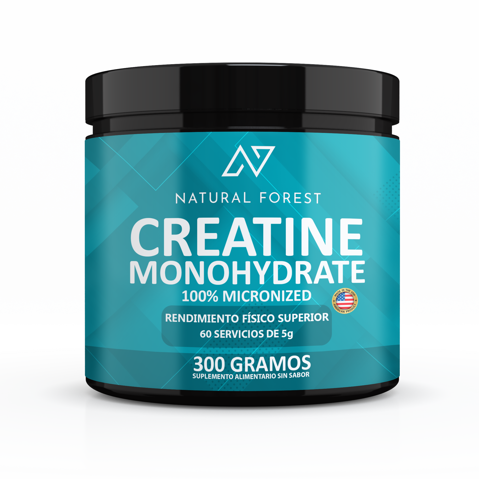 Creatina Monohidratada 300g Natural Forest Pura Micronizada
